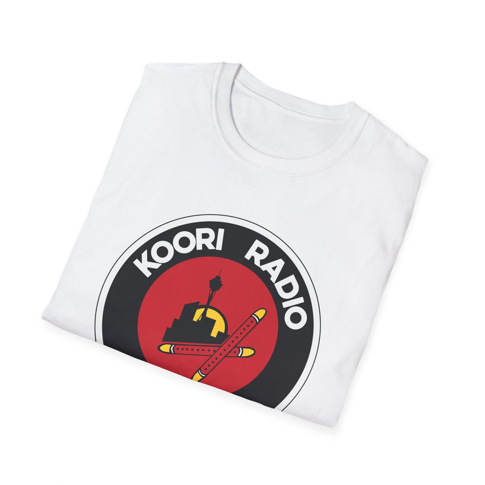 Koori Radio White T-Shirt | Unisex Softstyle Tee – Gadigal Market